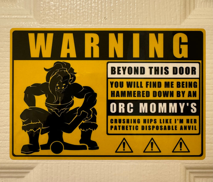 Warning: Orc Mommy Sticker (NSFW) – Scaly Shop